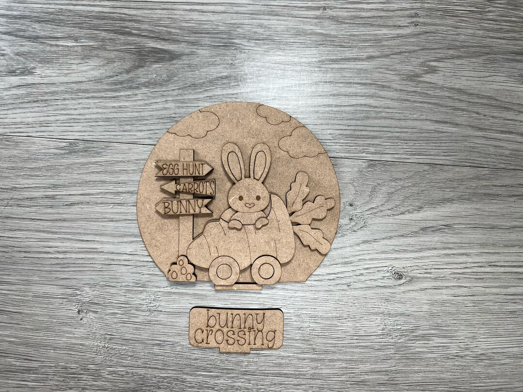 Bunny Crossing DIY Snow Globe Insert, Easter Insert, Bunny Craft, Globe Insert, Changeable ...