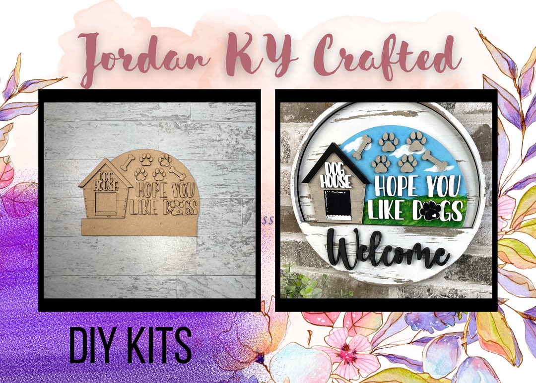 Dogs Insert Farmhouse Hanging Sign Hope You Like Dogs DIY - Etsy