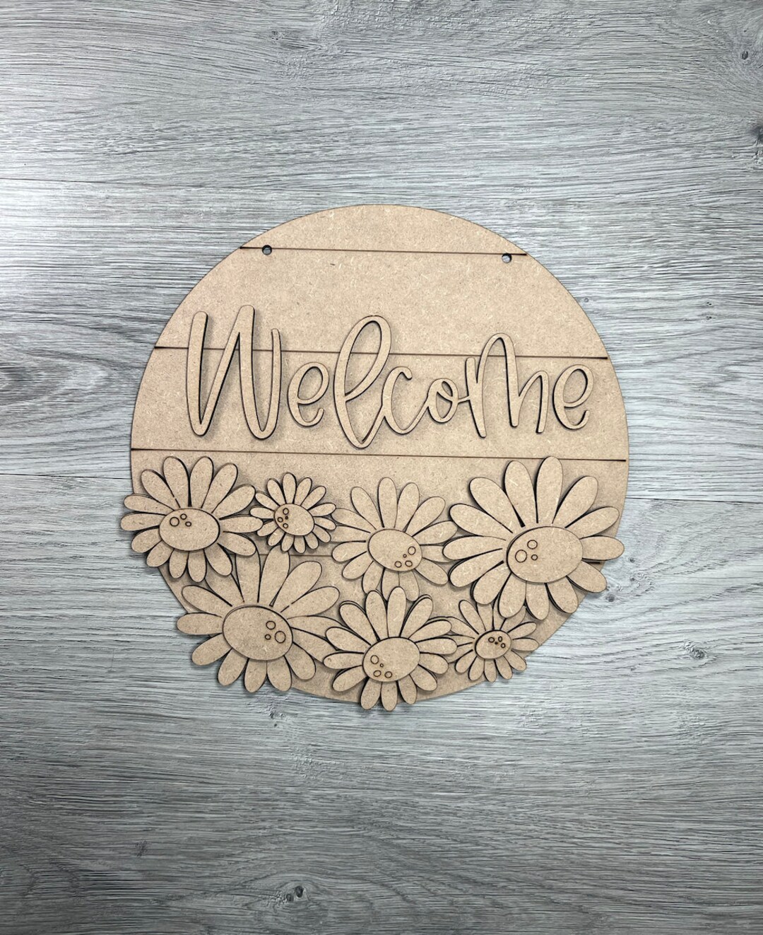 Welcome Daisy DIY Door Hanger, Flower Door Hanger, Easy Door Hanger ...