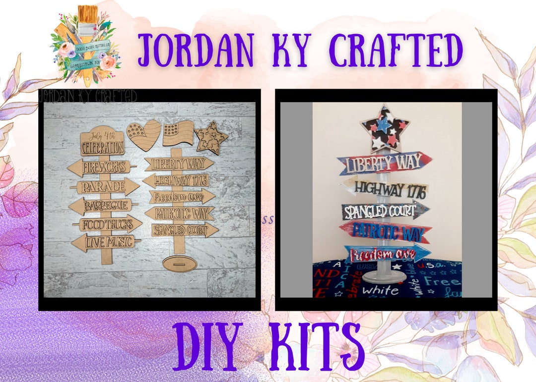 Patriotic Street Sign, July 4th Street Sign Kit, DIY Arrow Sign Kit ...