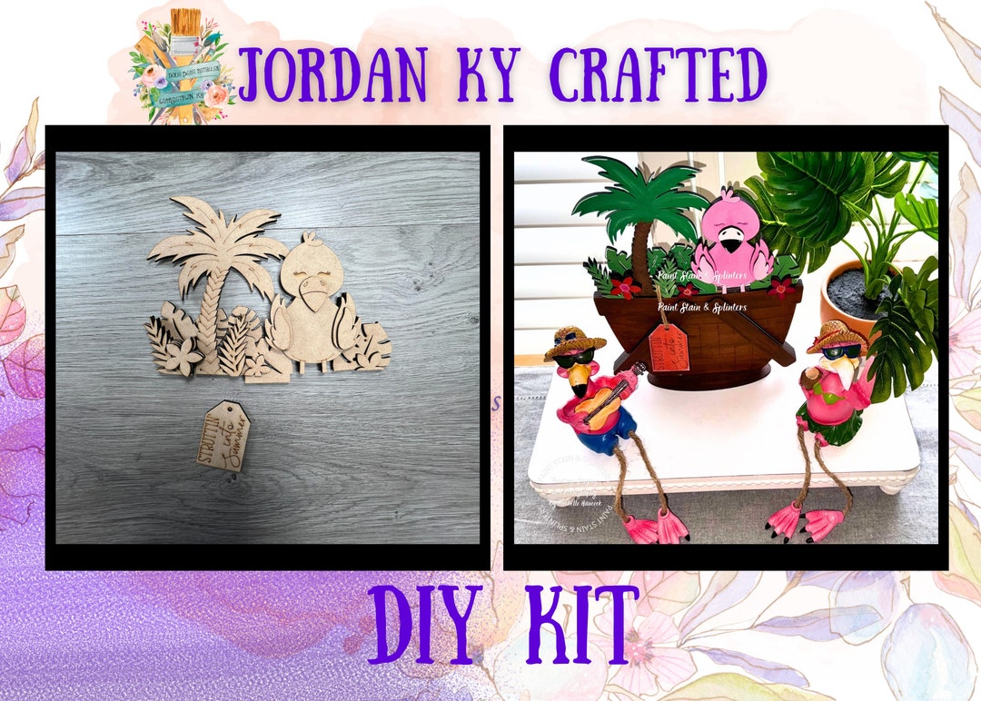Summer Flamingo DIY Basket Insert, Summer Flower Basket, Flamingo ...