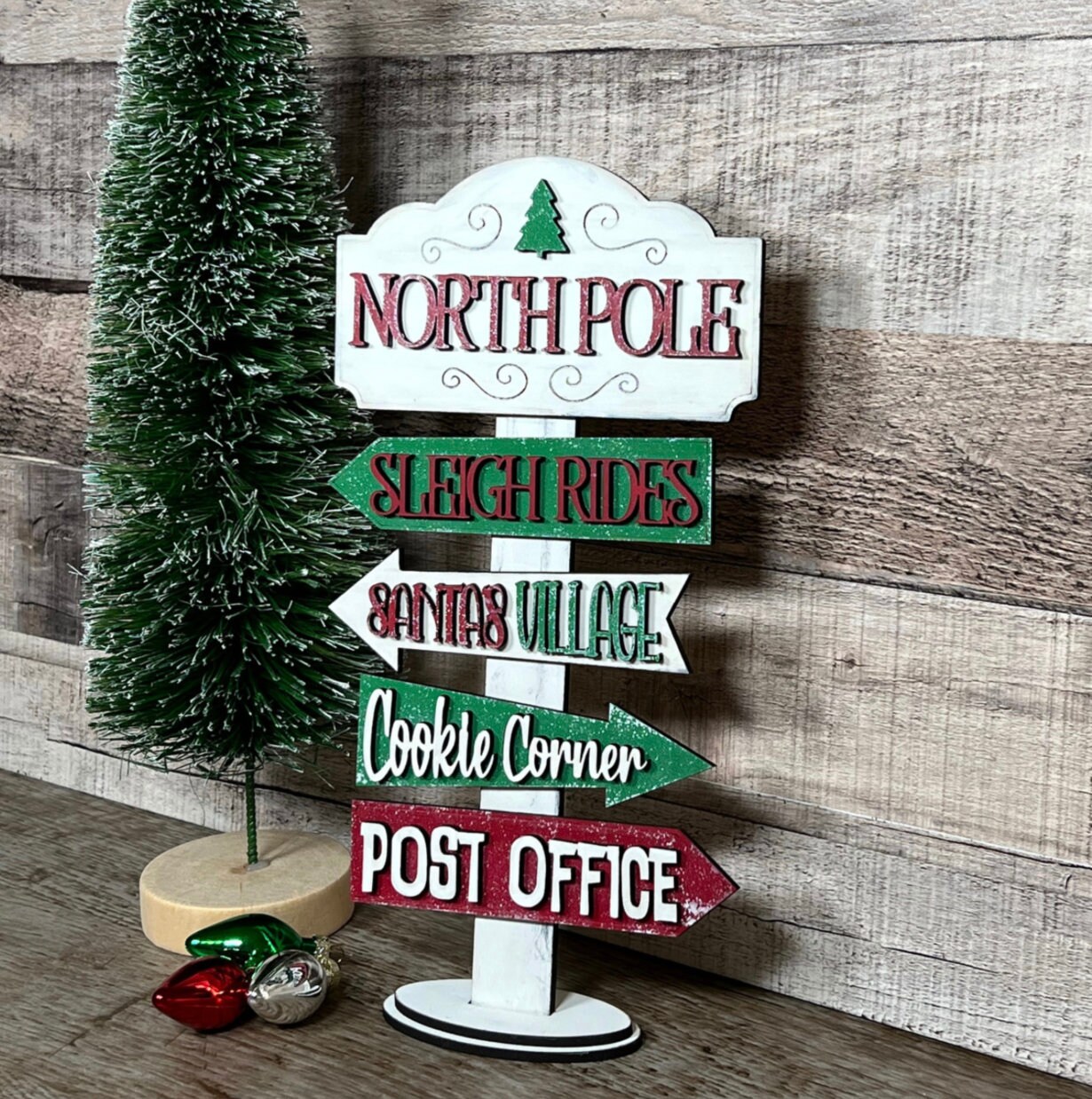 Christmas Street Signs, North Pole Street Signs, DIY Arrow Sign Kit ...