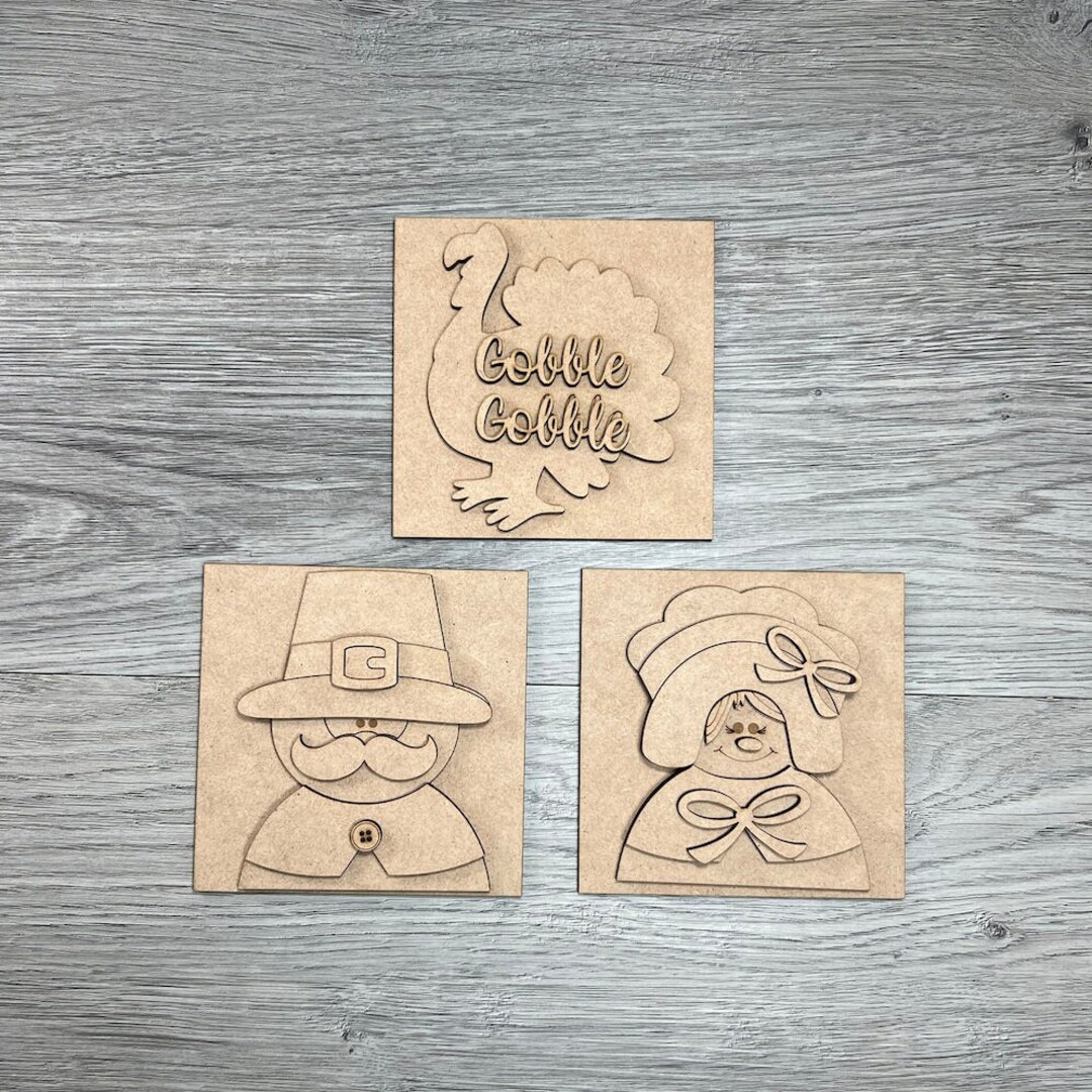 Thanksgiving Pilgrims DIY Ladder Tiles, Pilgrim DIY Inserts ...