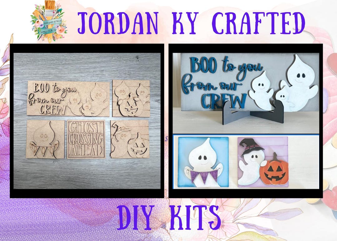4" Tile Halloween Boo to You DIY Insert - Etsy