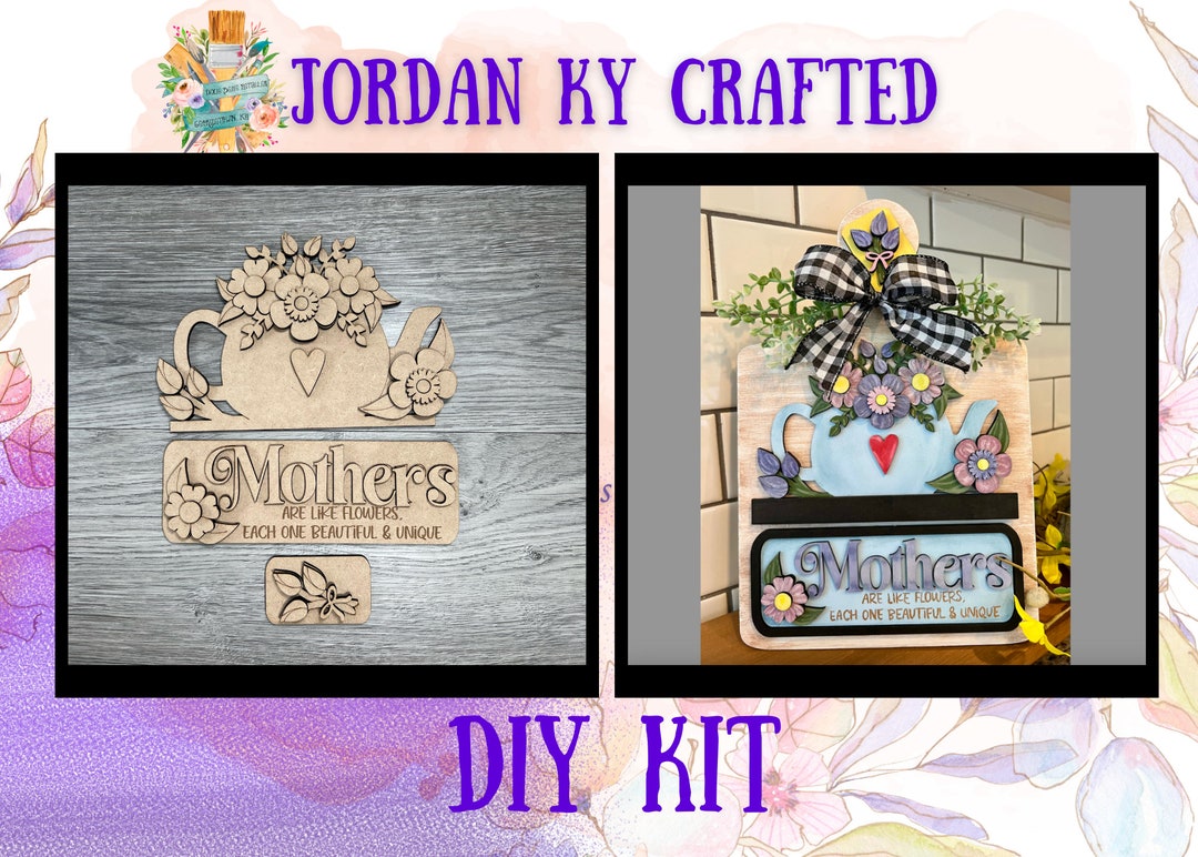 Mother's Teapot DIY Tier Tray, Mom Tier Tray, DIY Mom Craft, Mother's ...