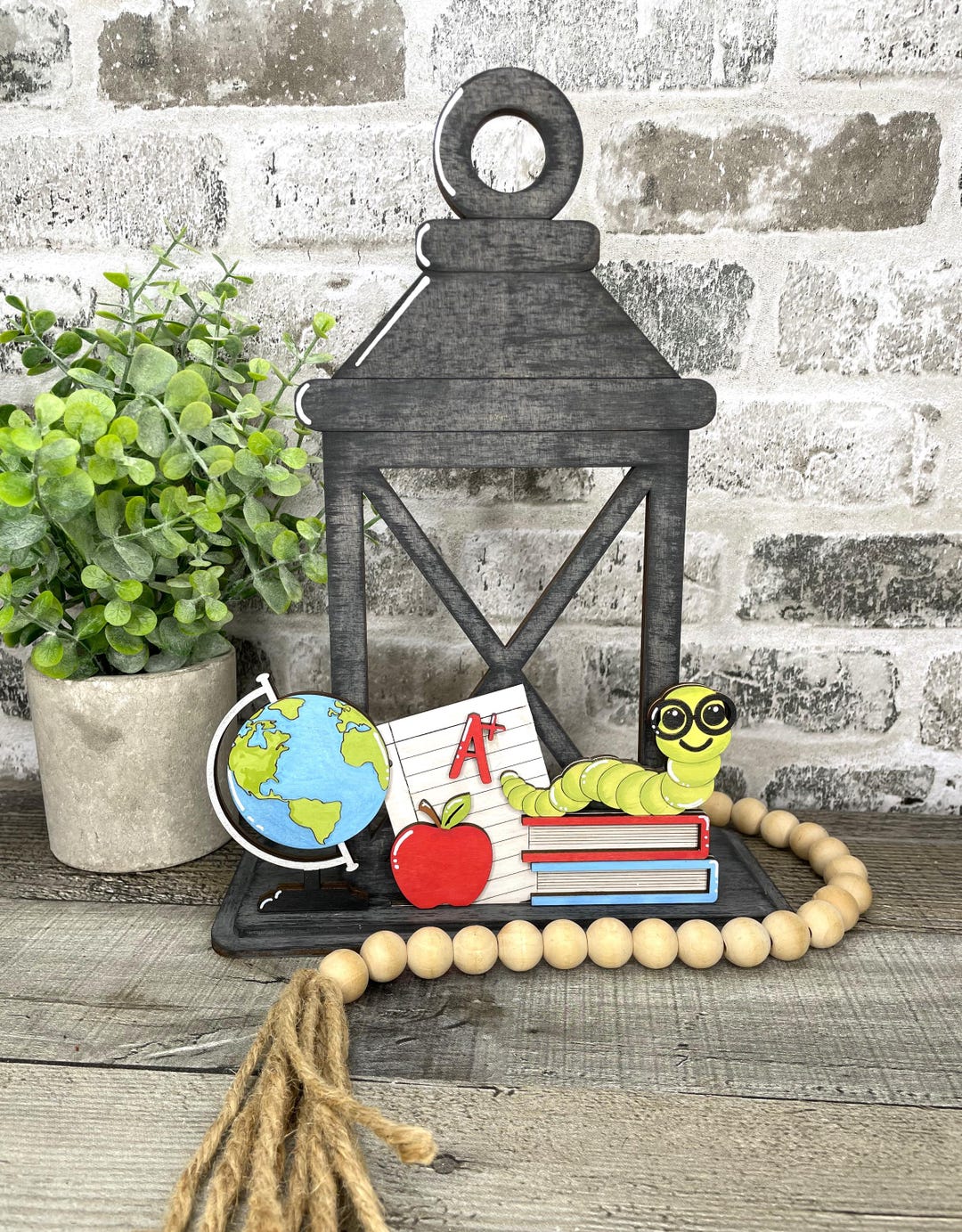 Lantern School DIY Insert, Lantern Shelf Sitter, Interchangeable ...