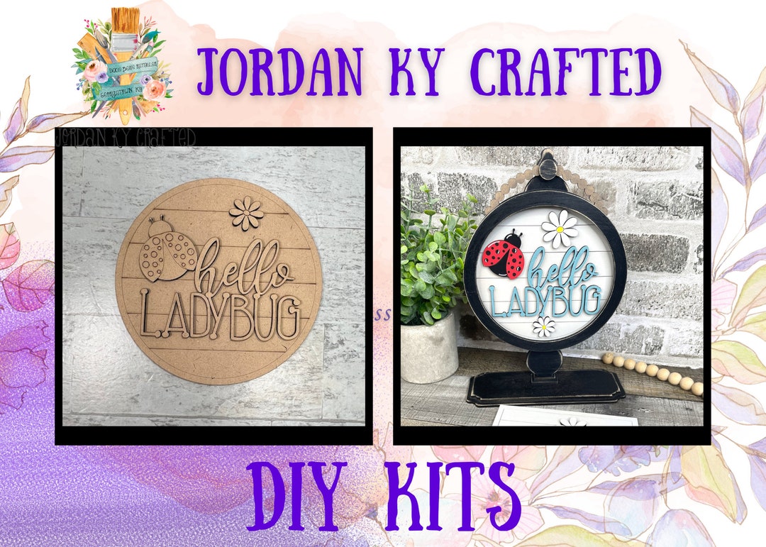 Hello Ladybug DIY Pedestal Sign, Ladybug DIY Insert, Daisy Insert ...