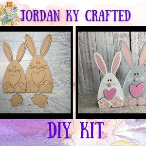 Double Bunnies Shelf Sitter, Easter Bunny Set, Bunny Sitters, Bunny ...