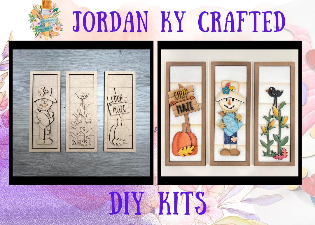 Vertical Shiplap Trio Signs Fall Scarecrow DIY Craft, - Etsy