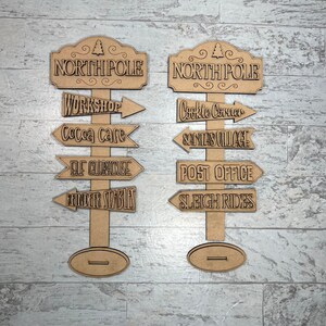 Christmas Street Signs, North Pole Street Signs, DIY Arrow Sign Kit ...