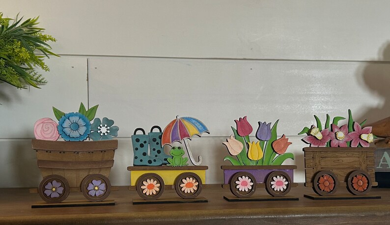 Train Spring Add-on DIY Kit, Flower Train, - Etsy