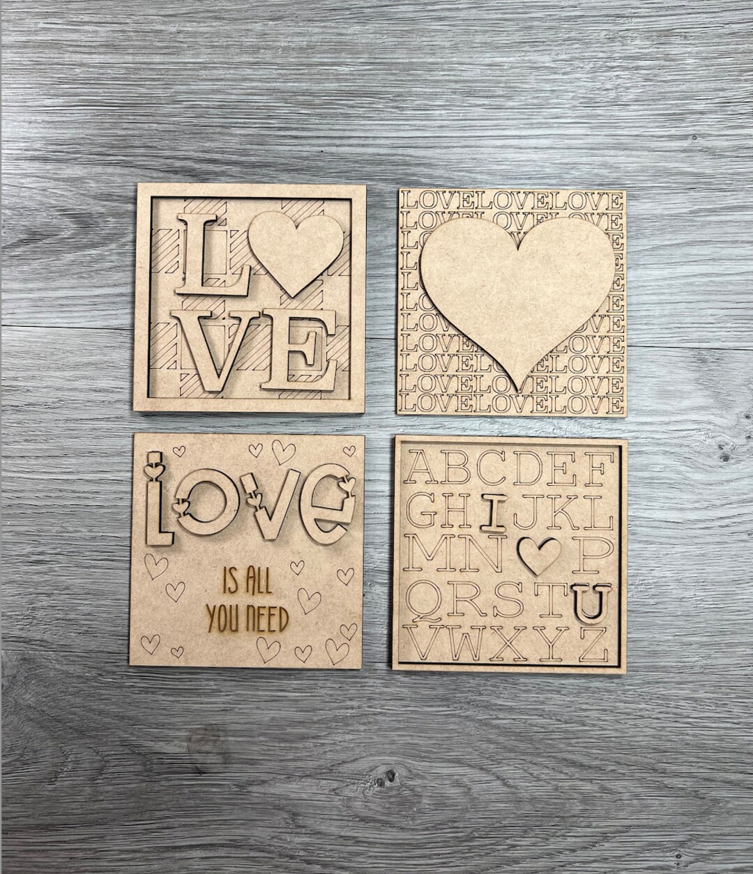 Love Valentine's Day DIY Ladder Tiles, Valentine Interchangeable Signs ...