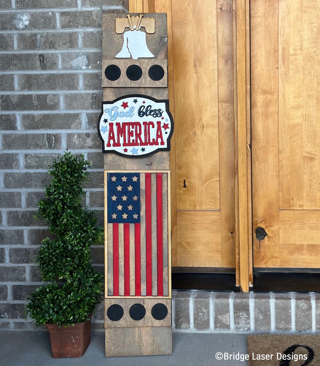 TTP PL July 4th Flag DIY Insert, Interchangeable Porch Leaner, - Etsy