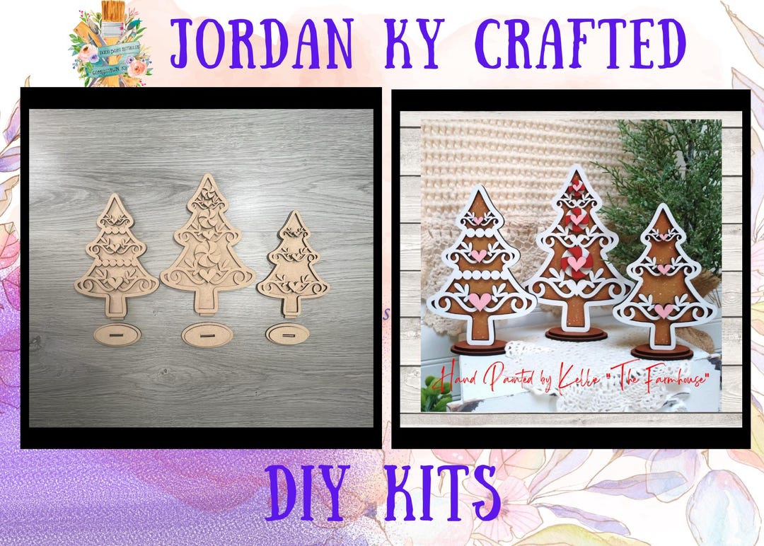 Gingerbread Christmas Trees DIY Kit, Gingerbread Christmas DIY Decor ...