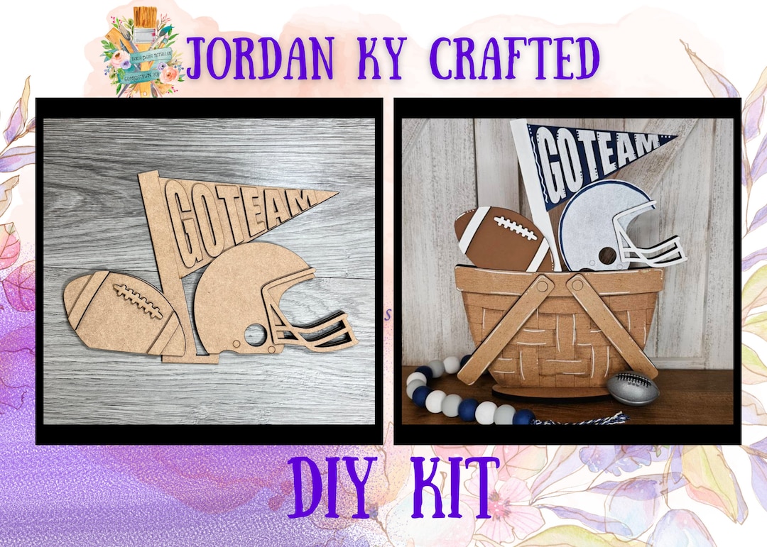 Football DIY Basket Insert, Sports Flower Basket, Football Kit, Sports ...