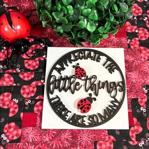 Ladybug Ladder Inserts, Good Luck Ladder Inserts, Insect Tiles, Love ...