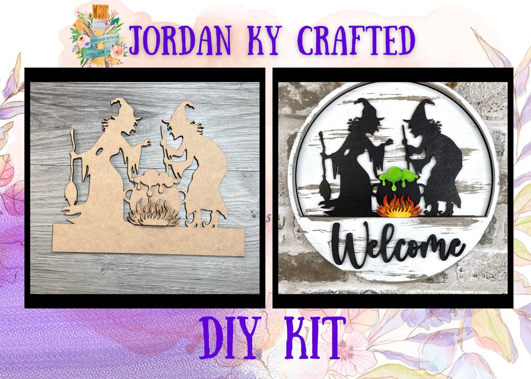 Witches Brew DIY Sign, Farmhouse Hanging Sign, Halloween Craft Insert ...