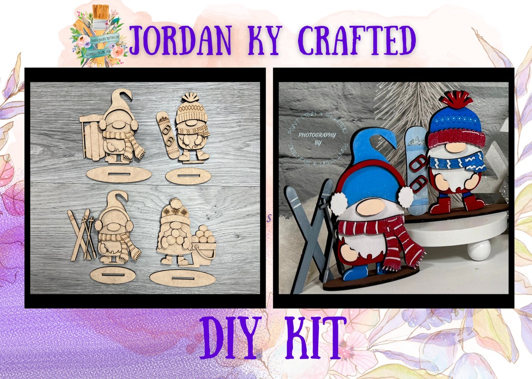 Winter DIY Gnomes, DIY Gnome Kits, Snowball Gnome, Ski Gnome ...
