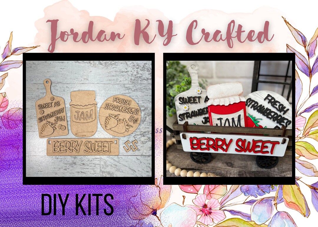 Bench/wagon Strawberry Jam DIY Insert, Berry Sweet Insert, - Etsy