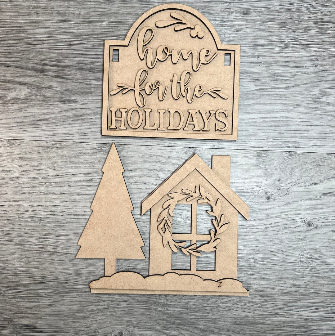 Home for the Holidays Mini Post DIY Insert, Christmas Post Insert, Mini ...