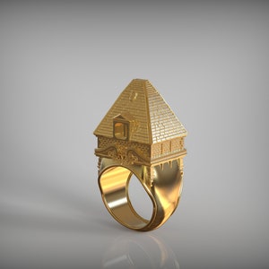 Traditional Jewish Wedding Ring, Gold House Ring, Jewish Temple Ring - Etsy