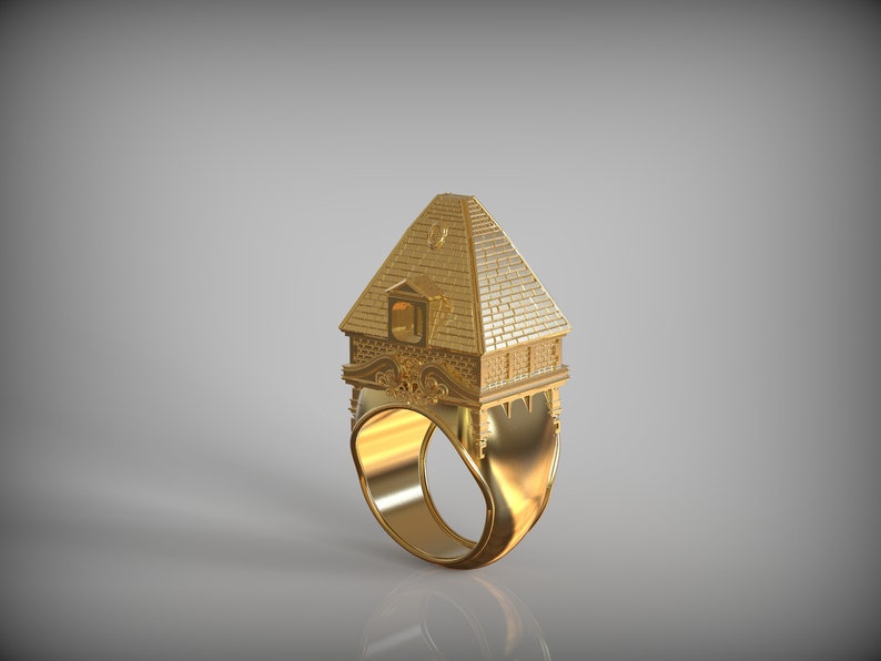 Traditional Jewish Wedding Ring, Gold House Ring, Jewish Temple Ring - Etsy