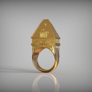 Traditional Jewish Wedding Ring, Gold House Ring, Jewish Temple Ring - Etsy