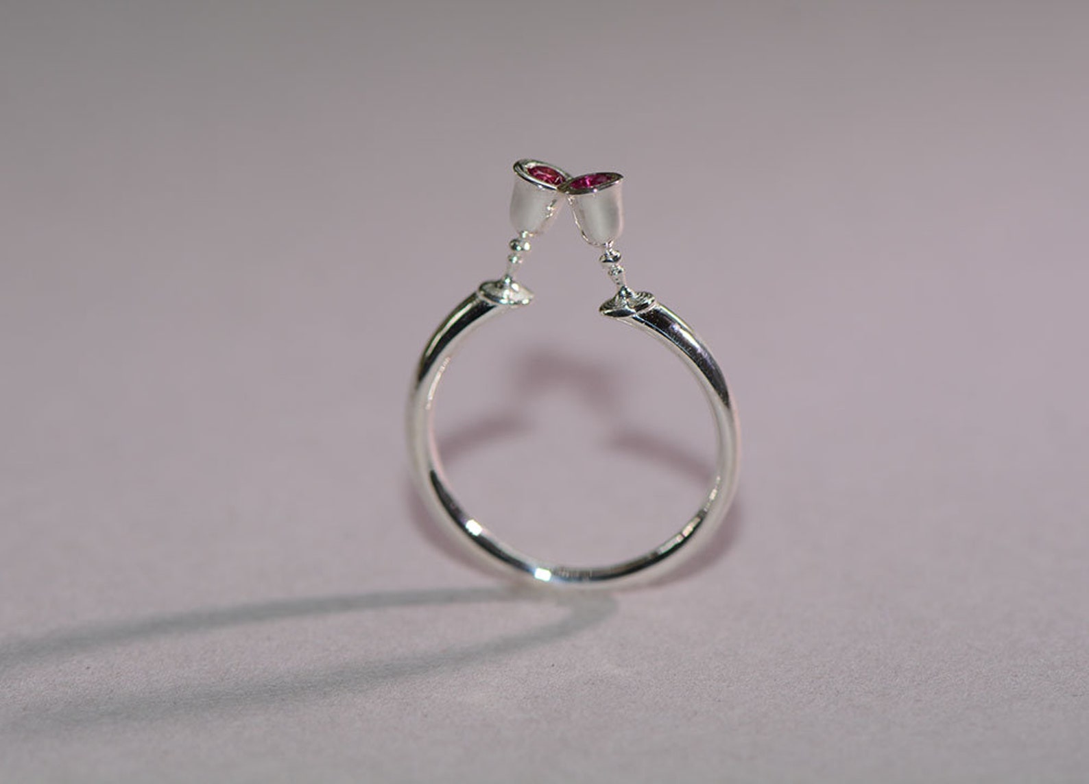 Clinking Glasses Ring, Purim Ring, Silver Ruby Ring, Theme Ring - Etsy ...