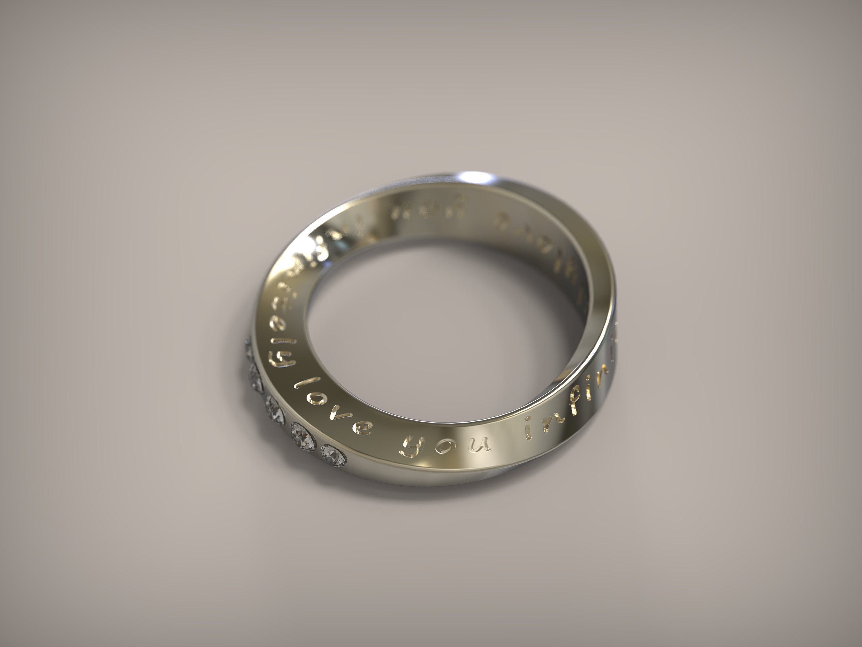 Mobius Band Wedding Ring in Gold Infinity Loop Wedding Band | Etsy