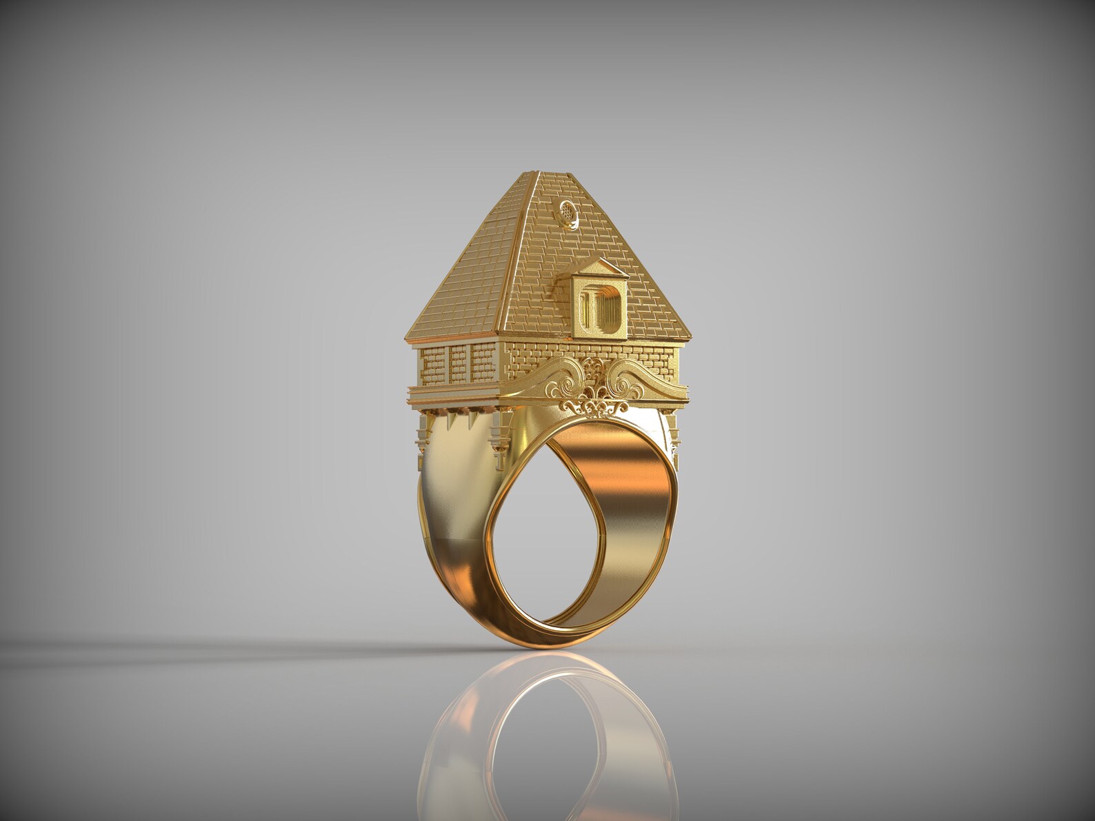 Traditional Jewish Wedding Ring, Gold House Ring, Jewish Temple Ring - Etsy