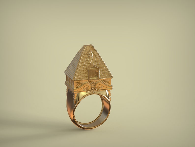 Traditional Jewish Wedding Ring, Gold House Ring, Jewish Temple Ring - Etsy