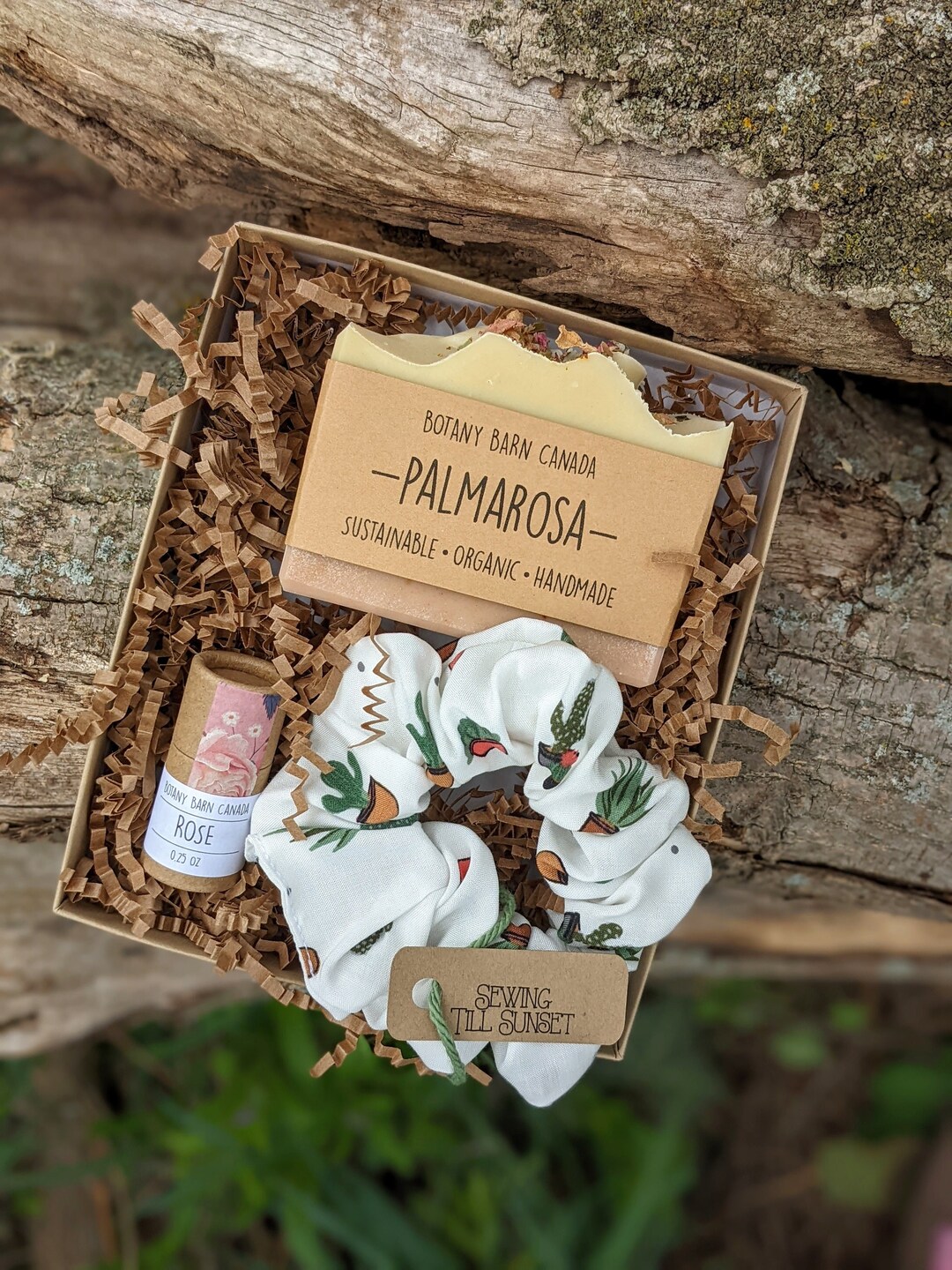 Handmade Natural Gift Set With Organic Soap, Biodegradable Lip Balm ...