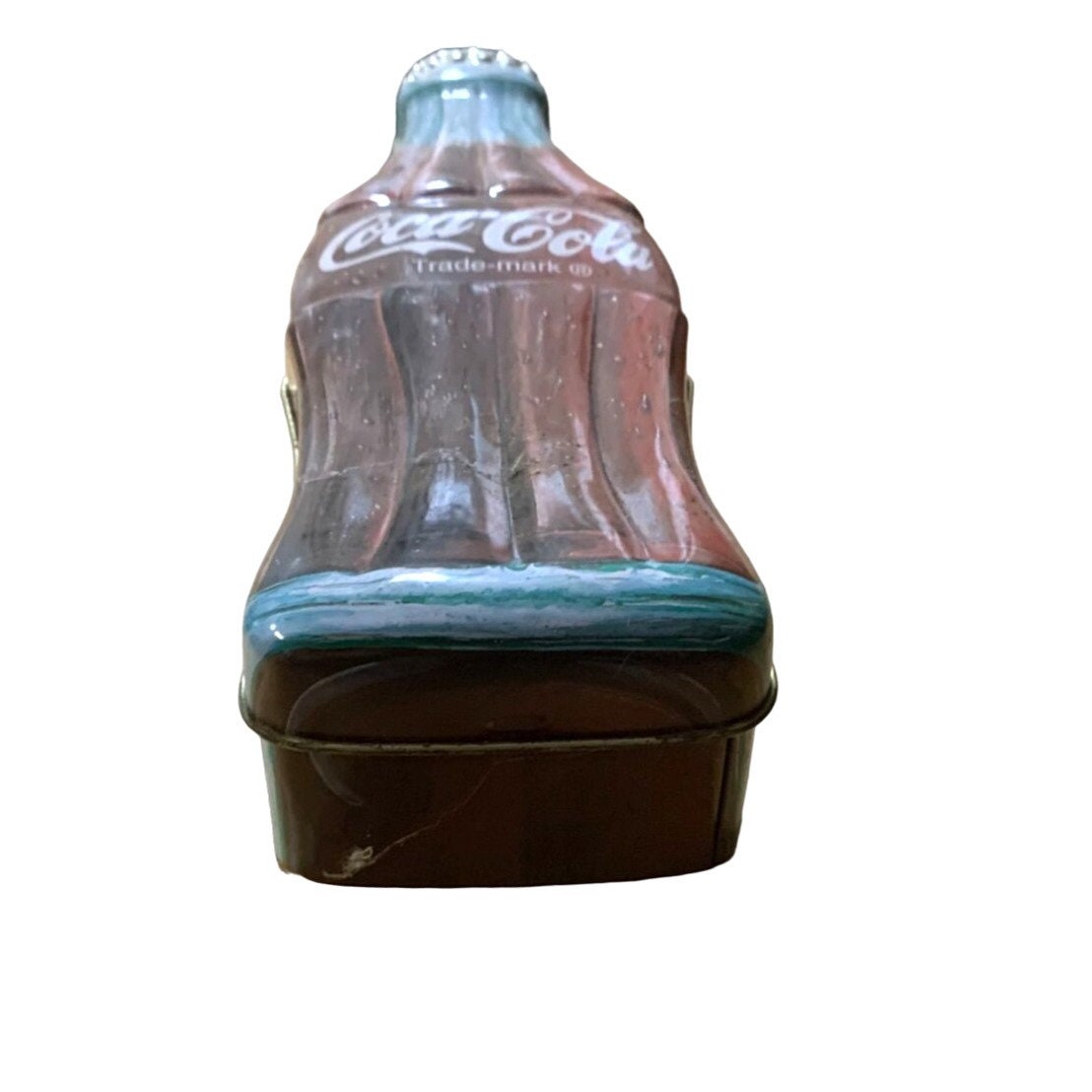 Coca Cola Coke Metal Tin Container With Lids Bottle 9.75 in X 3 in Wide ...