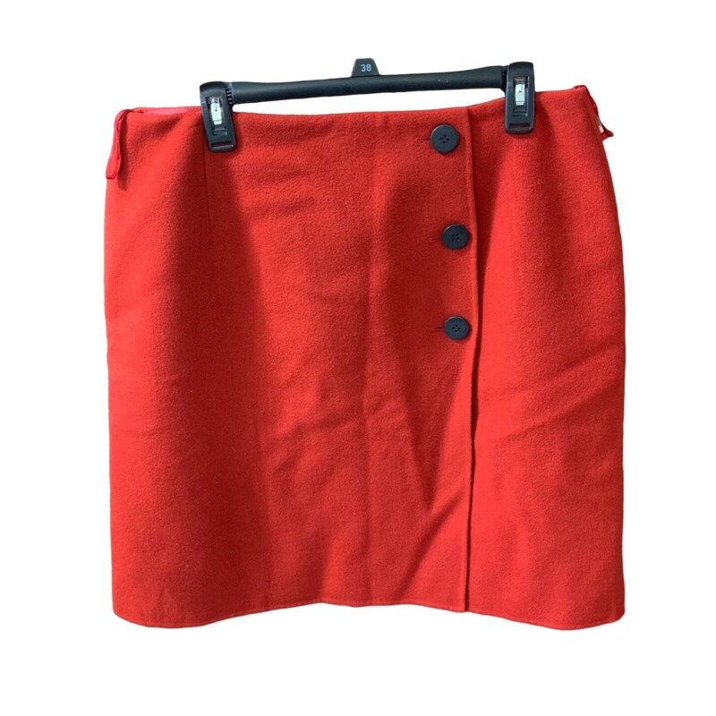 Red Wool Skirt - Etsy