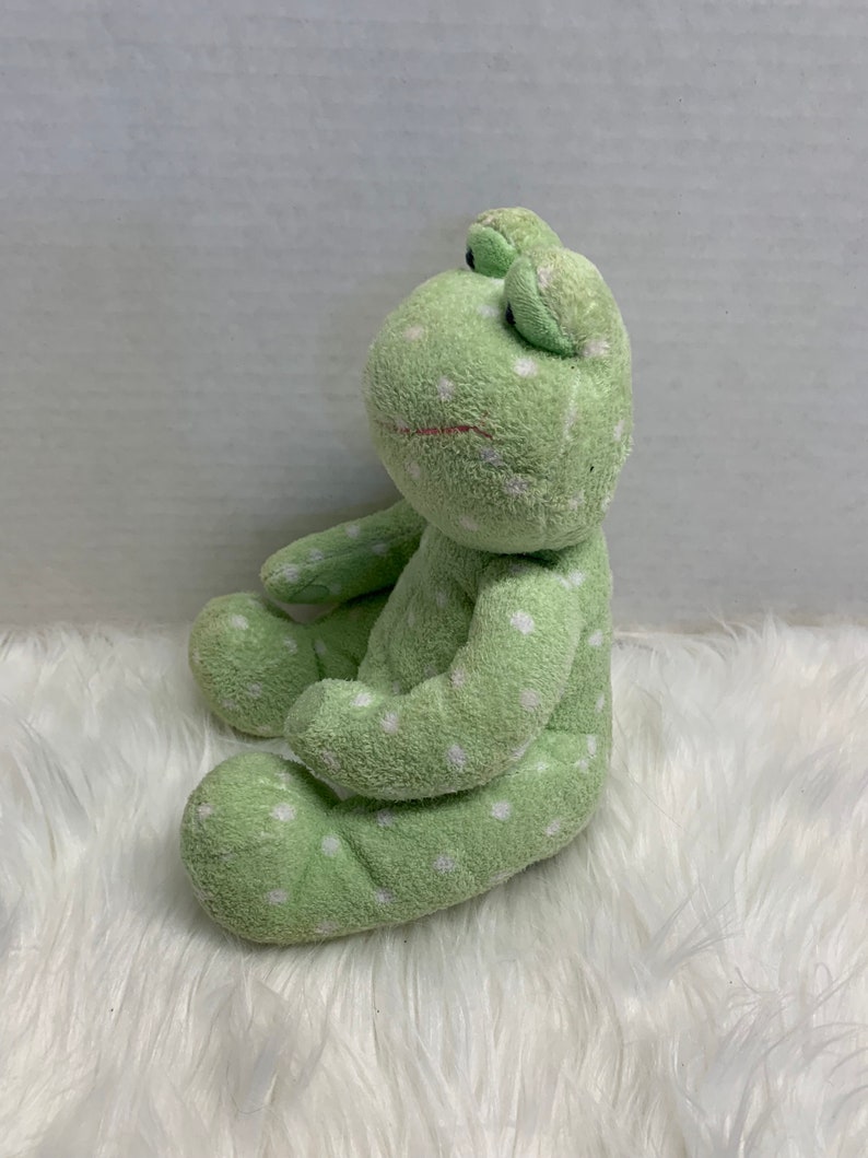Russ Baby Frog Froggles Plush Stuffed Animal Toy Green White Polka Dot ...