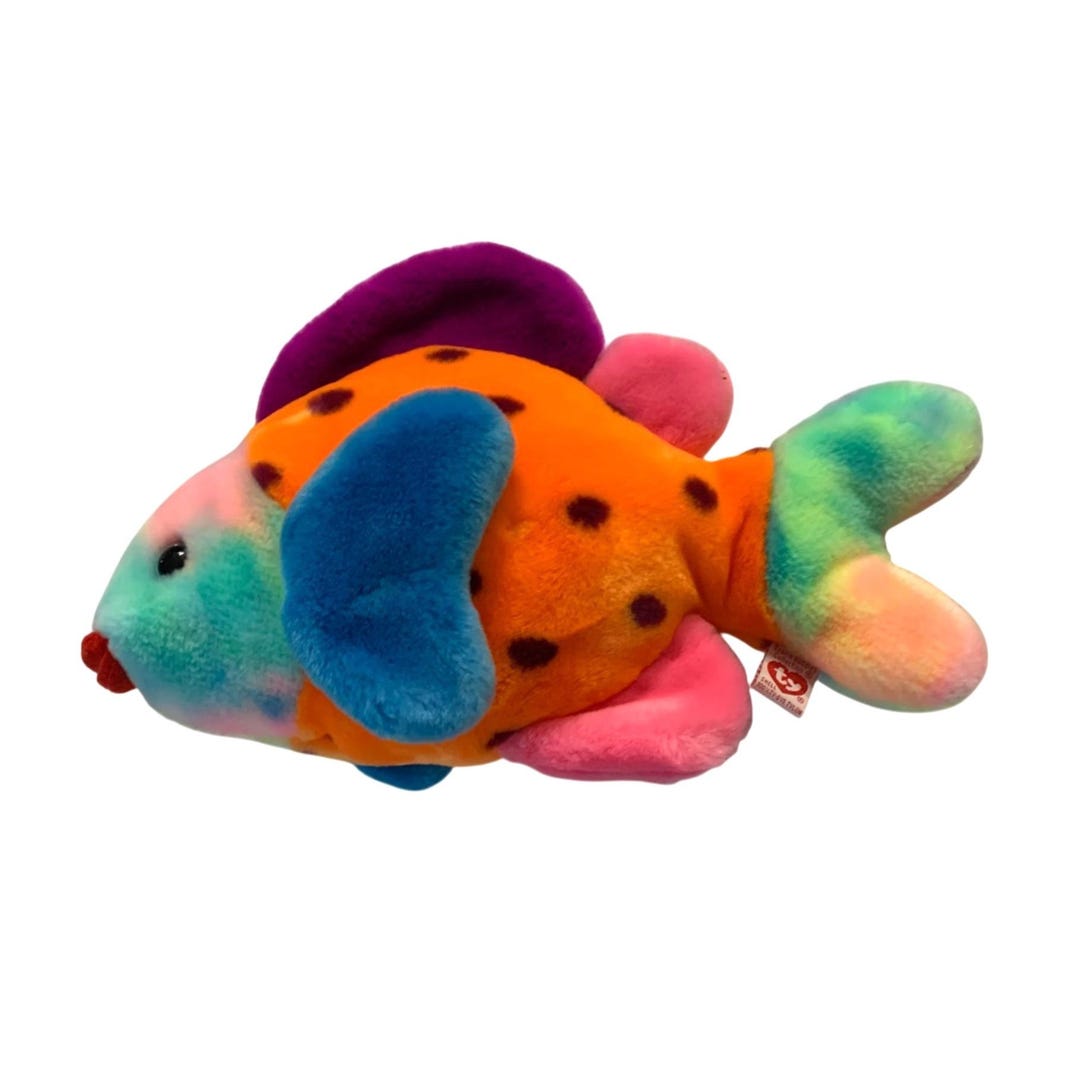 Ty Beanie Buddies Lips Tropical Fish Plush Stuffed Vintage 1999 13 in ...