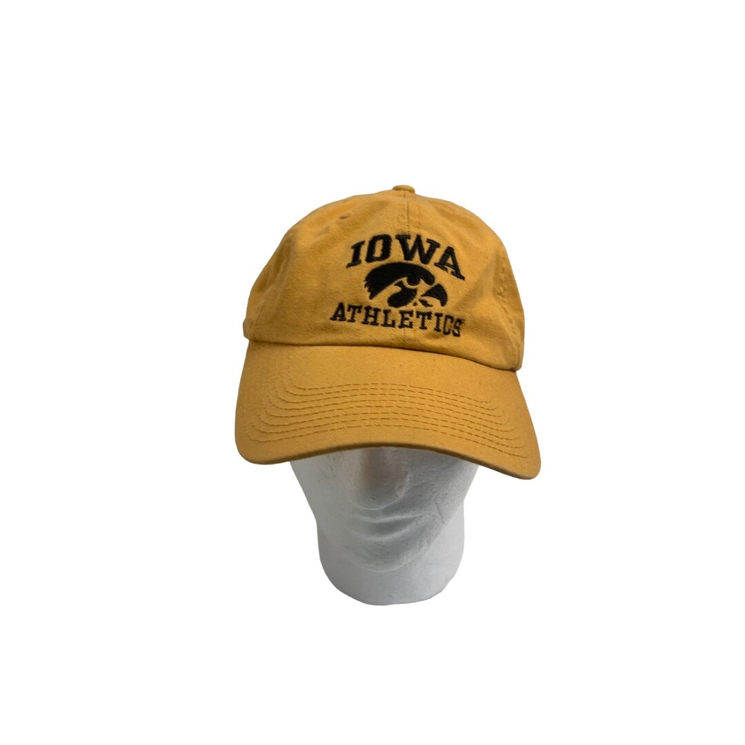 Iowa Hawkeyes Mens Adjustable Baseball Trucker Hat Cap Yellow 1995 ...