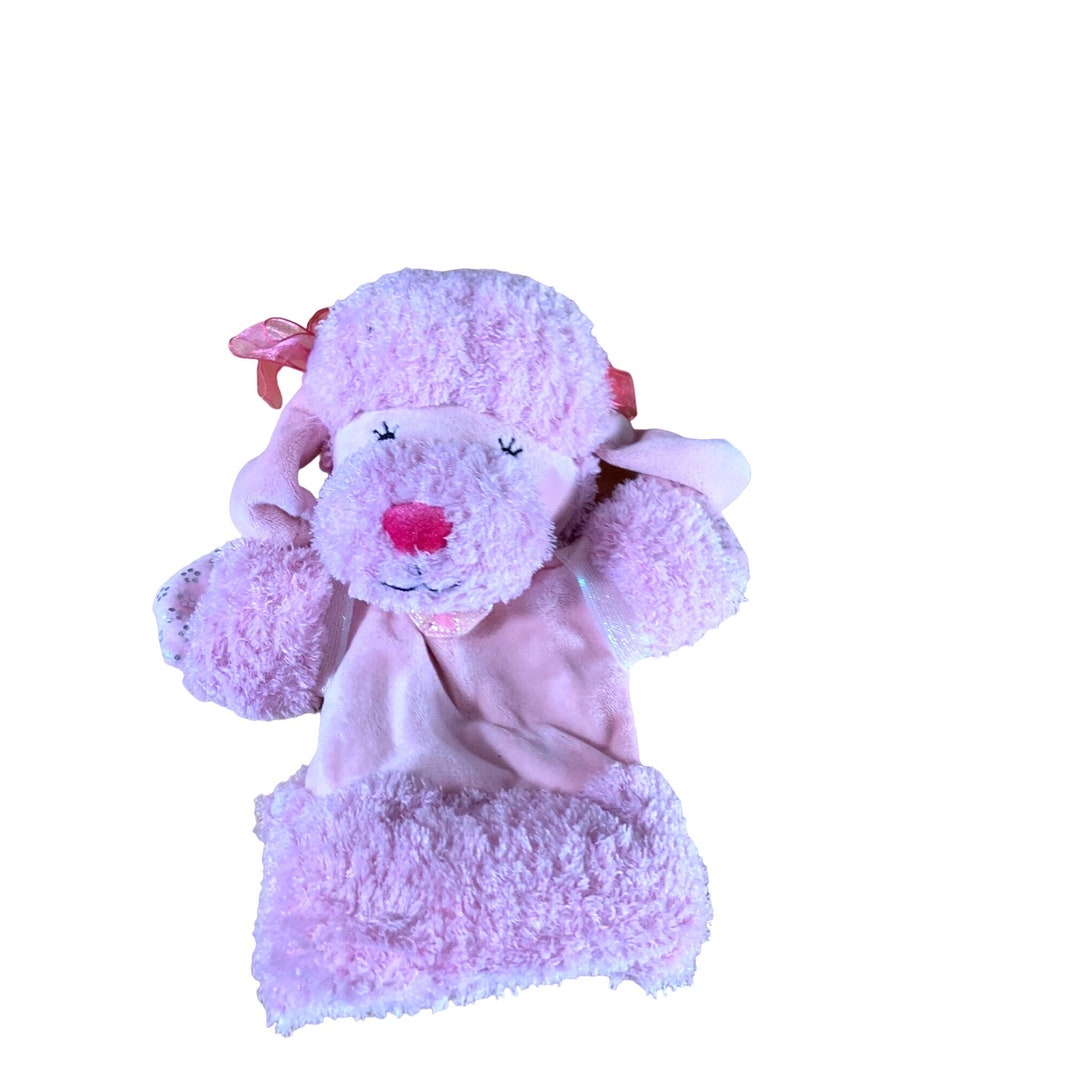 Puppettos Pink Poodle Hand Puppet Plush Stuffed Toy Dog - Etsy