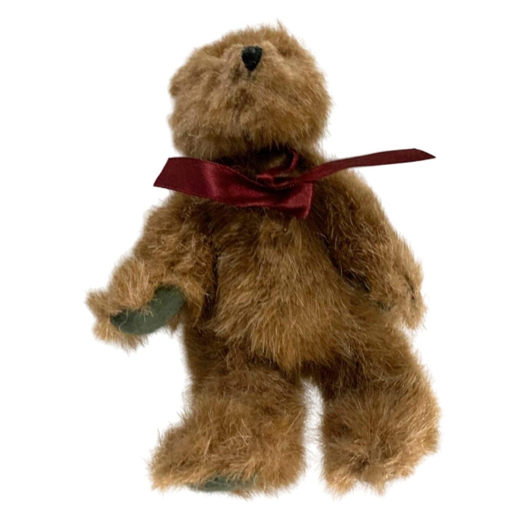 Boyds Bears 6 in Tall Mini Small Light Brown Bear Green Paws Vintage ...