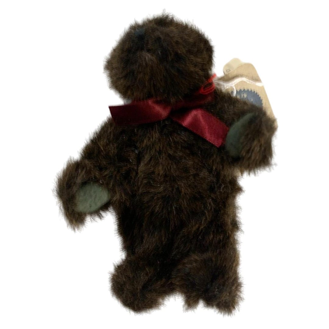 Boyds Bears 6 in Tall Mini Small Dark Brown Bear Green Paws Vintage ...