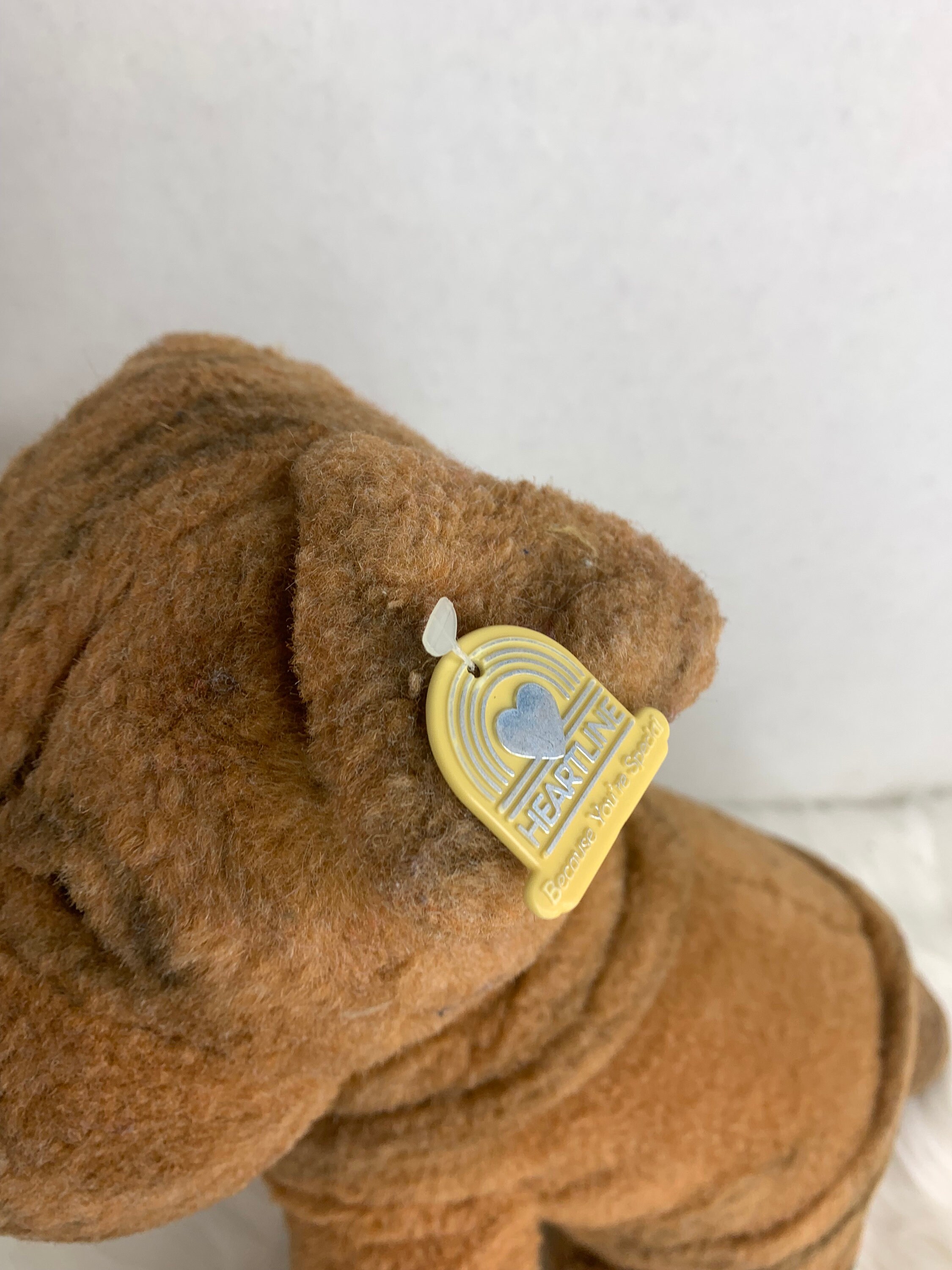 Heartline Plush Stuffed Animal Toy Sharpei Dog Wrinkle Realistic 13 in ...