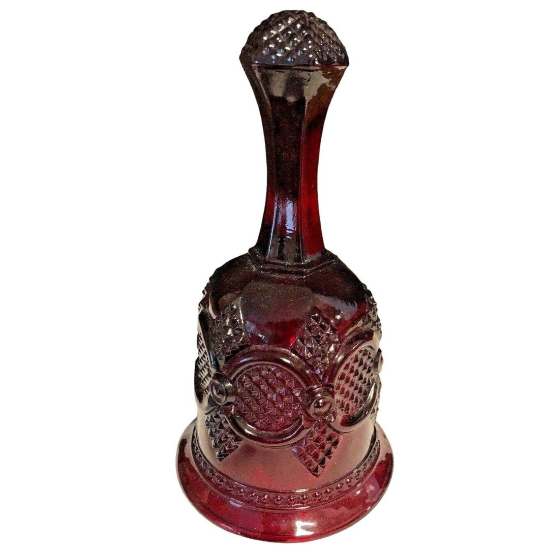 Avon Cape Cod 1876 Ruby Red Glass Bell Lovely - Etsy