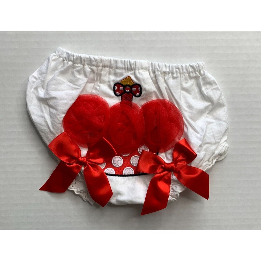 Minnie Mouse Bloomers Shorts 0 3 Months White Red Toule - Etsy