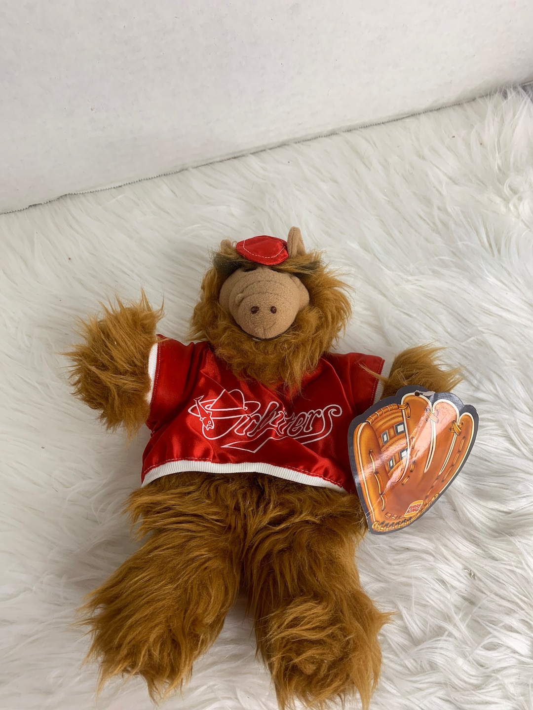 Burger King Orbiters Hand Puppet Alf 1988 Stuffed Toy Doll Baseball ...