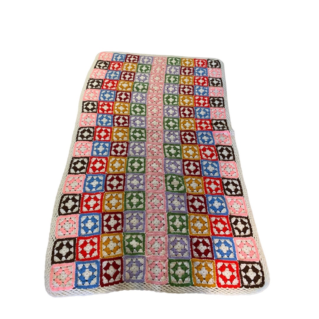 Afghan Blanket Throw Grandma Squares Grandma Core Granny Core ...