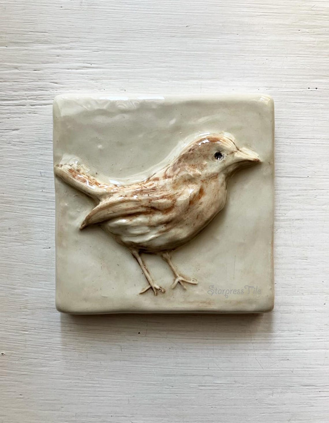 Handmade Bird Ceramic Tile: 4x4 Bird Wall Art - Etsy