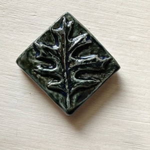 Oak Leaf Clay Tile,, Leaf Wall Art, Leaf Tiles, Oak Leaf Art, Handmade ...
