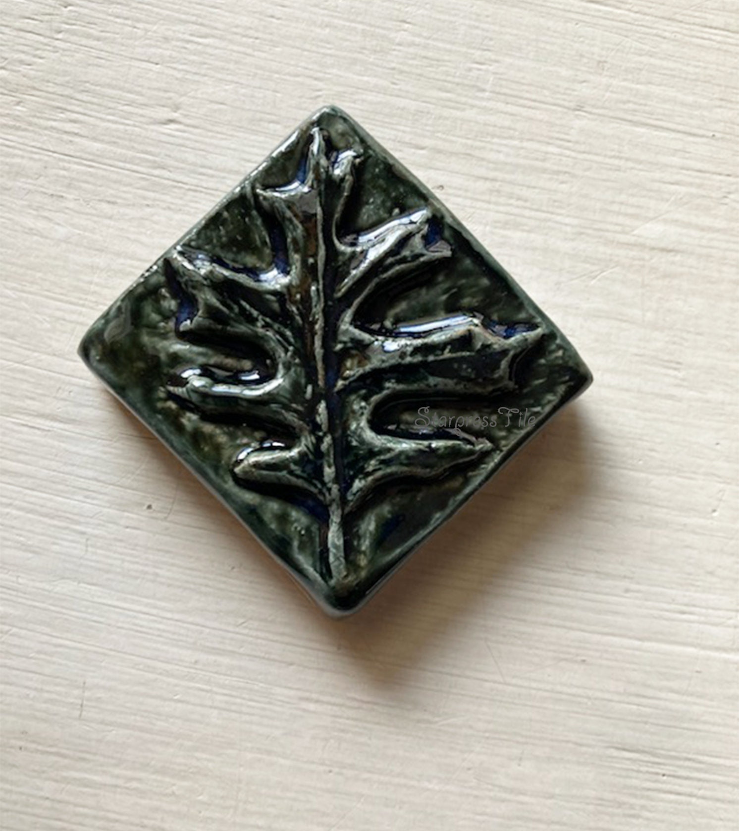Oak Leaf Clay Tile,, Leaf Wall Art, Leaf Tiles, Oak Leaf Art, Handmade ...
