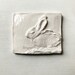Rabbit Ceramic Tile, Handmade Rabbit Art, Carved Art Tile, Rabbit Wall ...