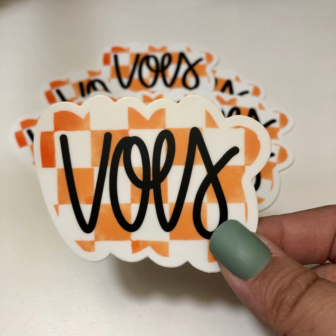Checkerboard Vols Vinyl Sticker - Etsy